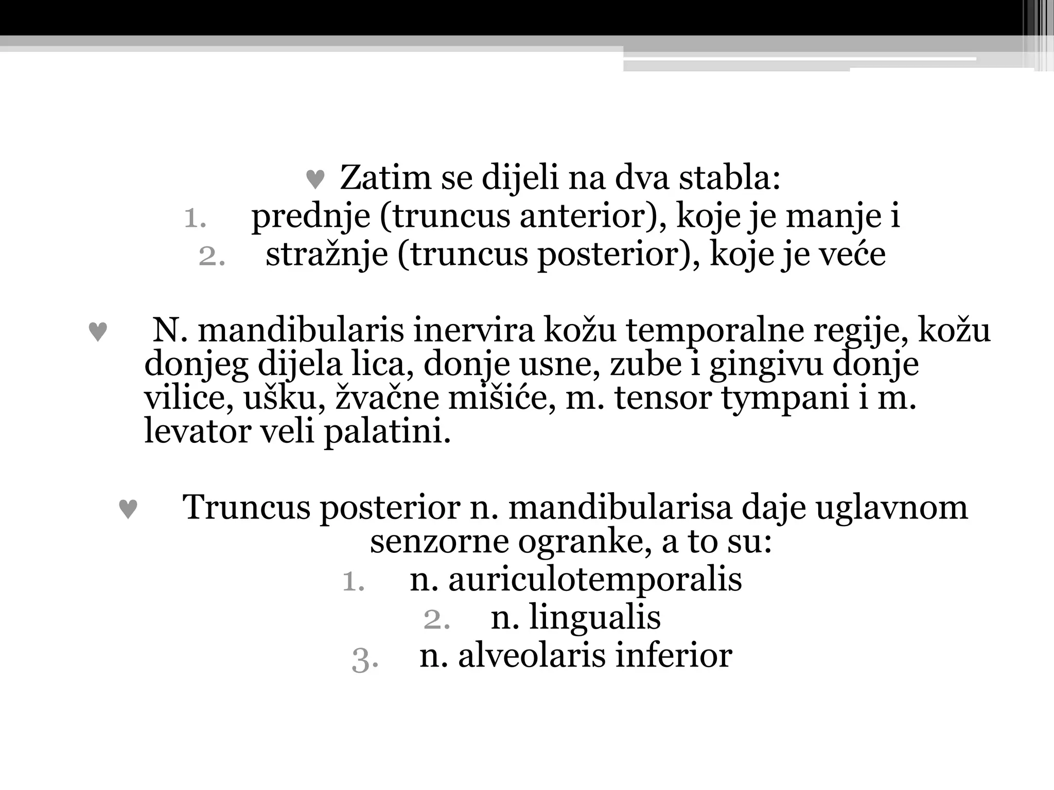Inervacija cavuma oris | PPTX