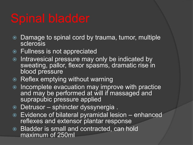 bladder and its dysfunction | PPTX