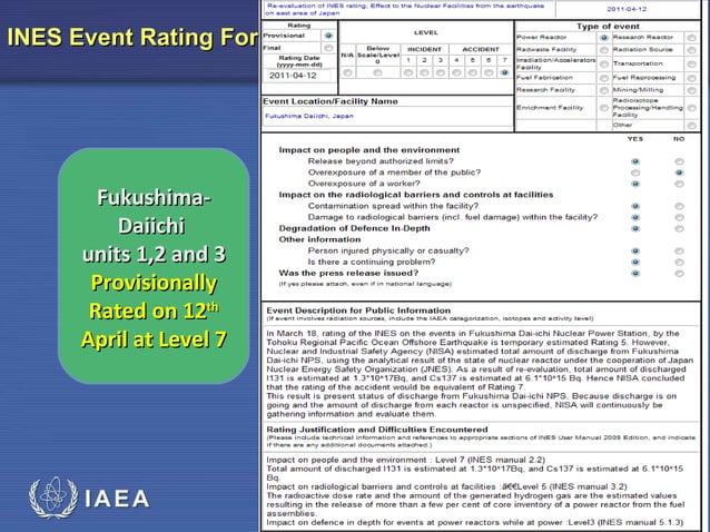 International Nuclear and Radiological Event Scale (INES) - 12 April ...