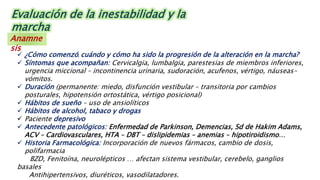 Inestabilidad, alteraciã“n de la marcha y caã das | PPTX