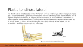 Inestabilidad y luxacion de codo traumatologia | PPTX