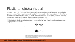 Inestabilidad y luxacion de codo traumatologia | PPTX