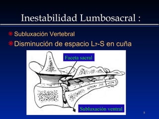 Inestabilidad Lumbosacral | PPT
