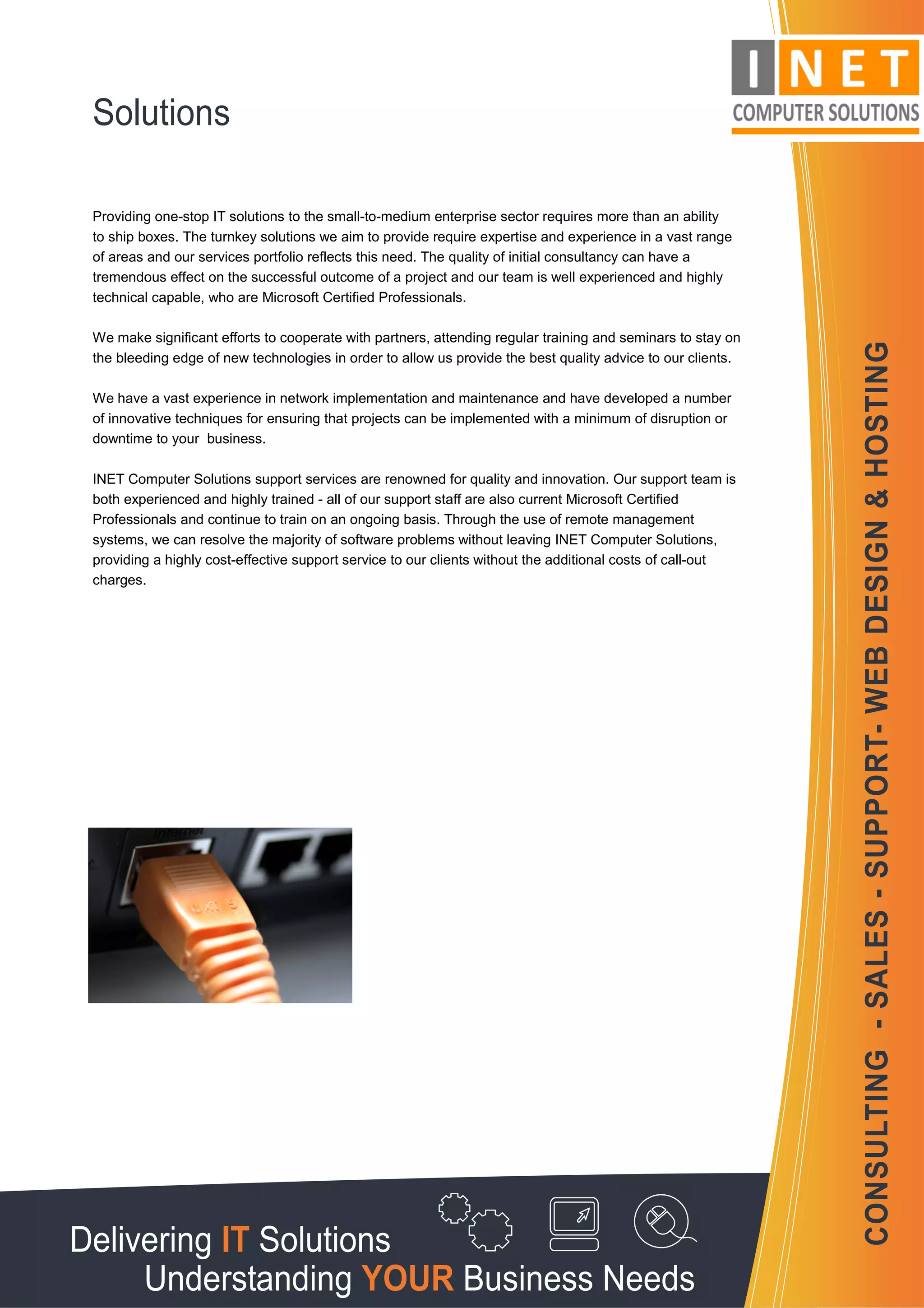 INET Brochure of Services | PDF