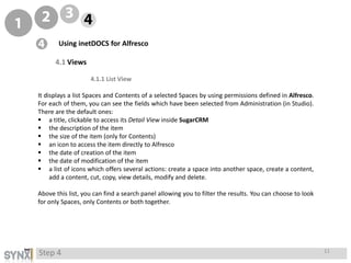 Integrando SugarCRM con Alfresco | PPT