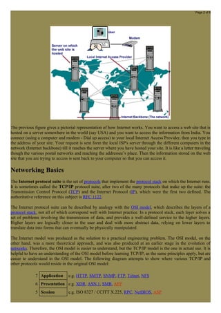 Networking-basics | DOC | Internet for Beginners | Internet