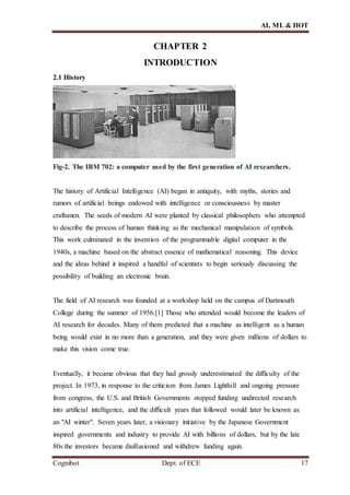 Internship report on AI , ML & IIOT and project responses full docs | DOCX