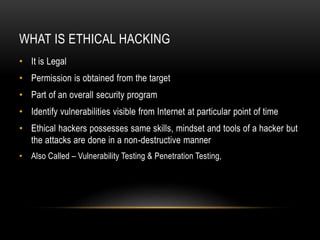 Inetsecurity.in Ethical Hacking presentation | PPTX