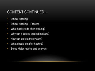 Inetsecurity.in Ethical Hacking presentation | PPTX