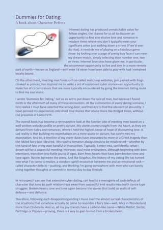 Dummies for Dating Synopsis | PDF