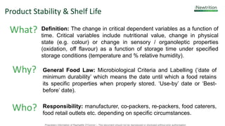 iNewtrition Shelf-Life of Foods, Beverages & Dietary Supplements | PPT