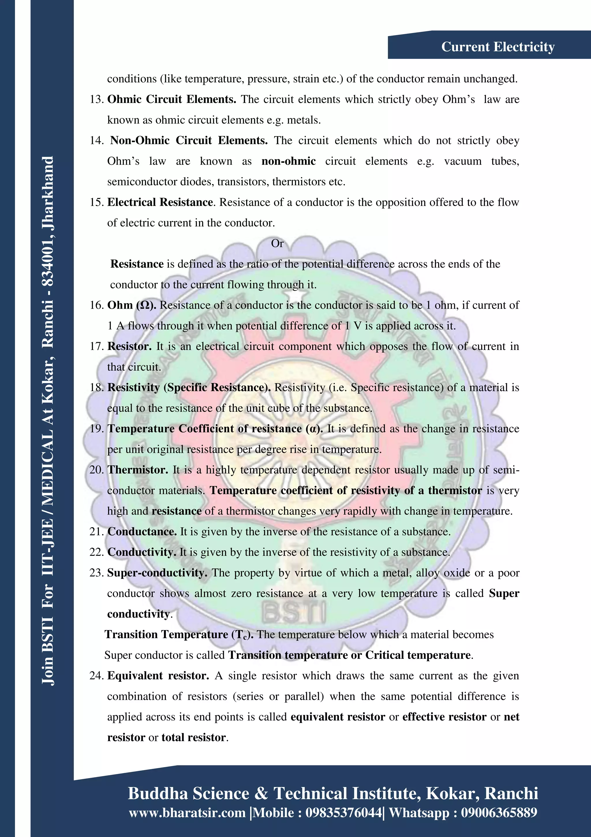 Current Electricity | PDF