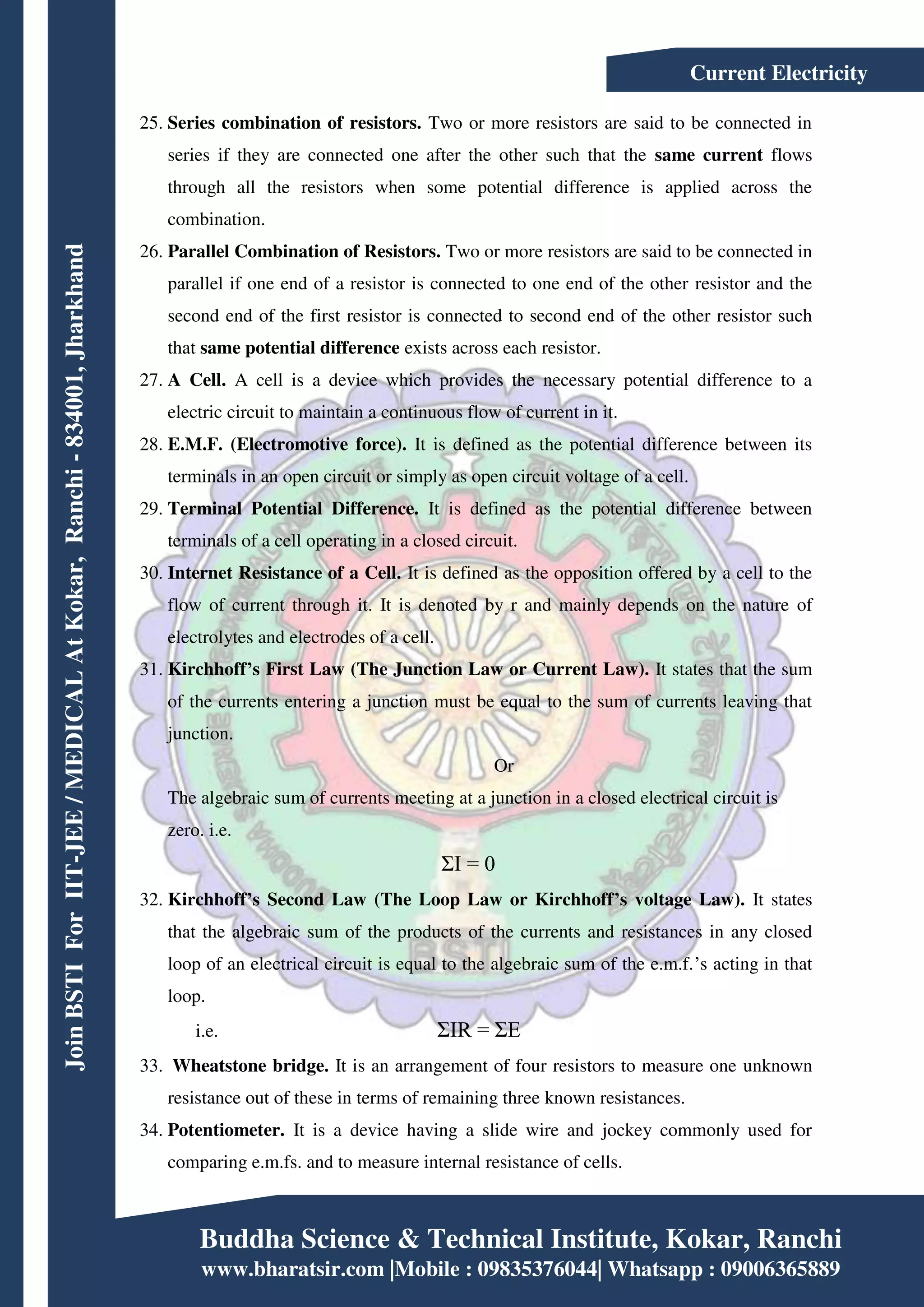 Current Electricity | PDF