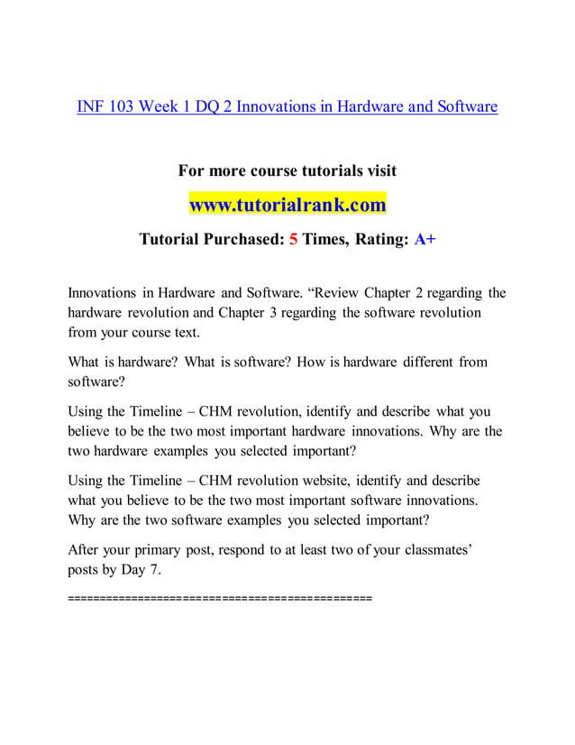 INF 103 Effective Communication/tutorialrank.com