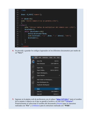 Inf 15 (while y for) tablas de multiplicar | PDF