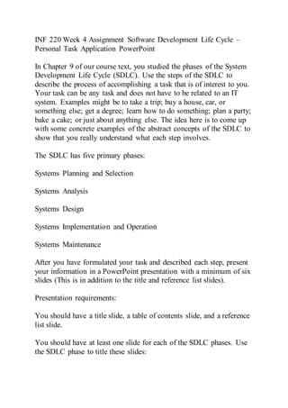 INF 220 Education Organization - snaptutorial.com