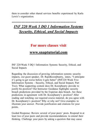 INF 220 Education Organization - snaptutorial.com