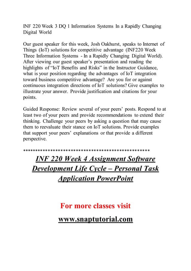 INF 220 Education Organization - snaptutorial.com