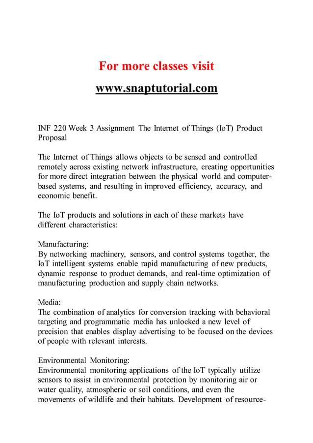 Inf 220 Education Specialist -snaptutorial.com