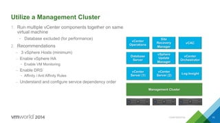 VMworld 2014: vCenter Server Architecture and Deployment Deep Dive | PDF