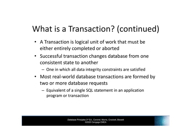 INF3703 - Chapter 12 Managing Transactions Concurrency | PDF