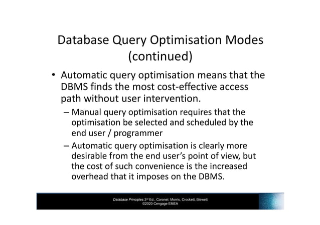 INF3703 - Chapter 13 Managing Database SQL Performance | PDF | Databases | Computer Software and ...