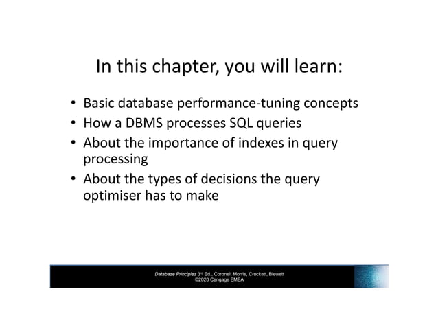 INF3703 - Chapter 13 Managing Database SQL Performance | PDF | Databases | Computer Software and ...