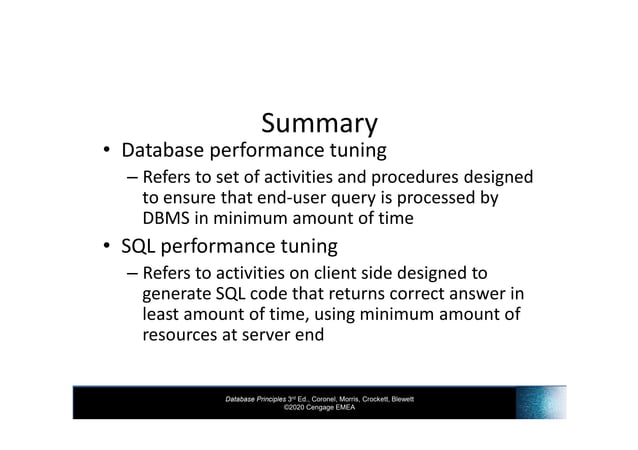 INF3703 - Chapter 13 Managing Database SQL Performance | PDF | Databases | Computer Software and ...