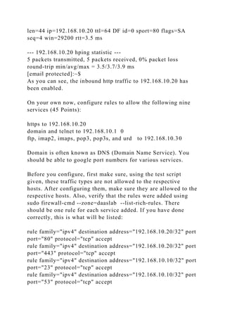 INFA 620Laboratory 4 Configuring a FirewallIn this exercise.docx