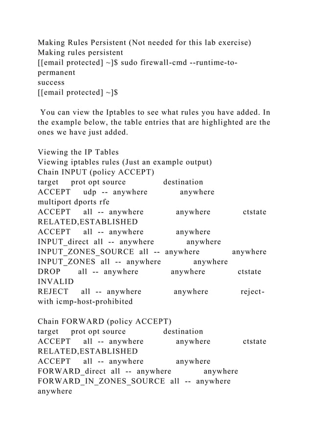 INFA 620Laboratory 4 Configuring a FirewallIn this exercise.docx