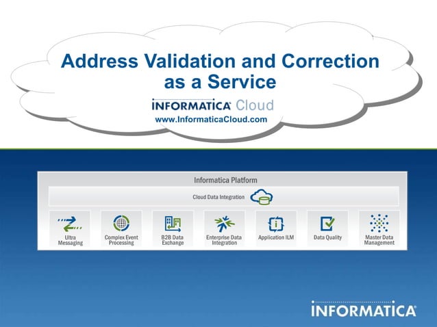 Informatica Cloud Address Validation as a Service | PPT