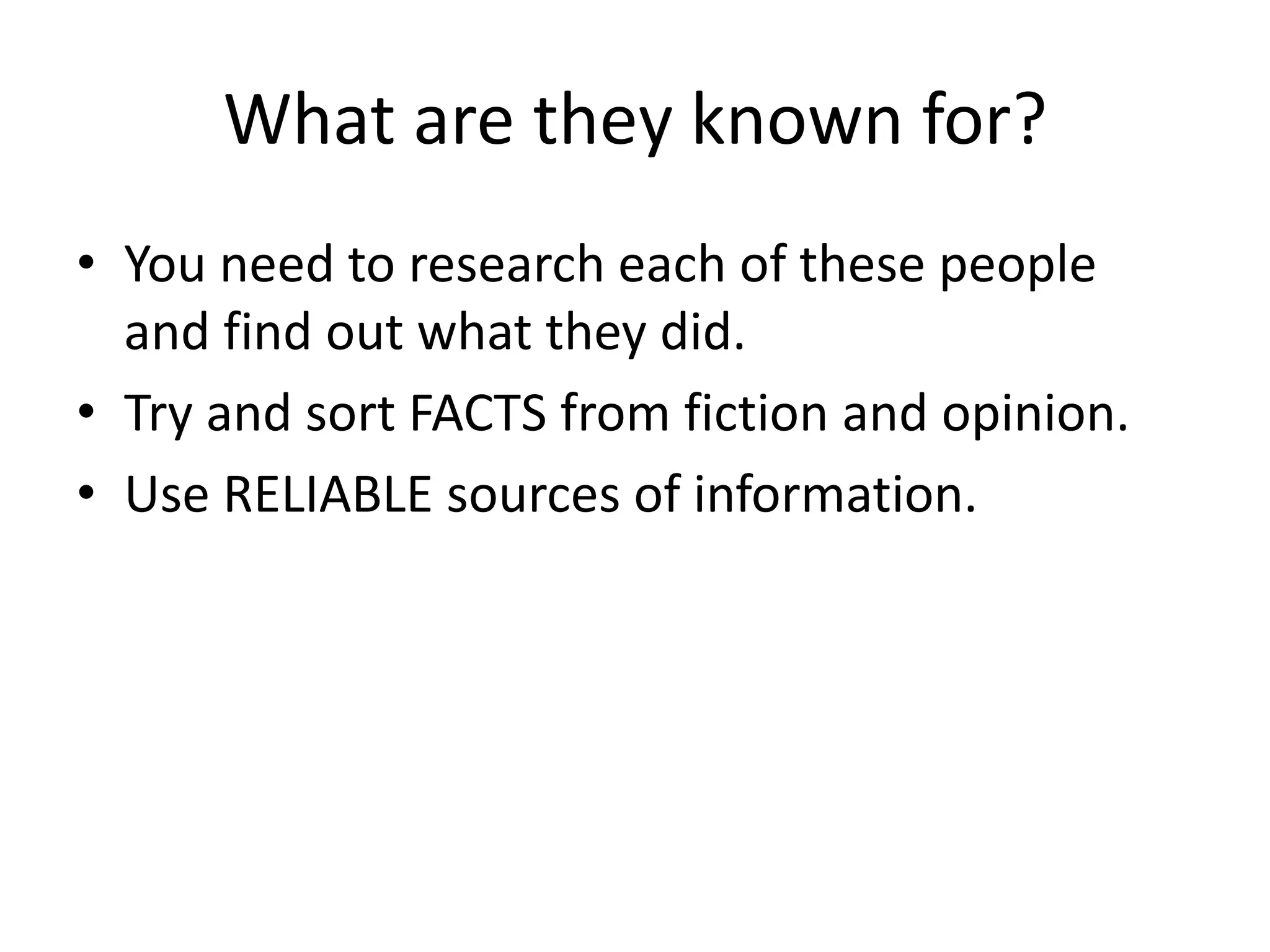 Infamous faces of history | PPSX