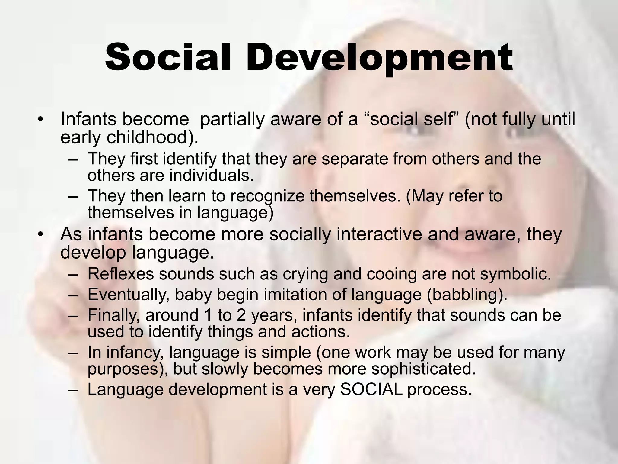 Infancy Human Growth and Development IHS Unit 6 | PPT