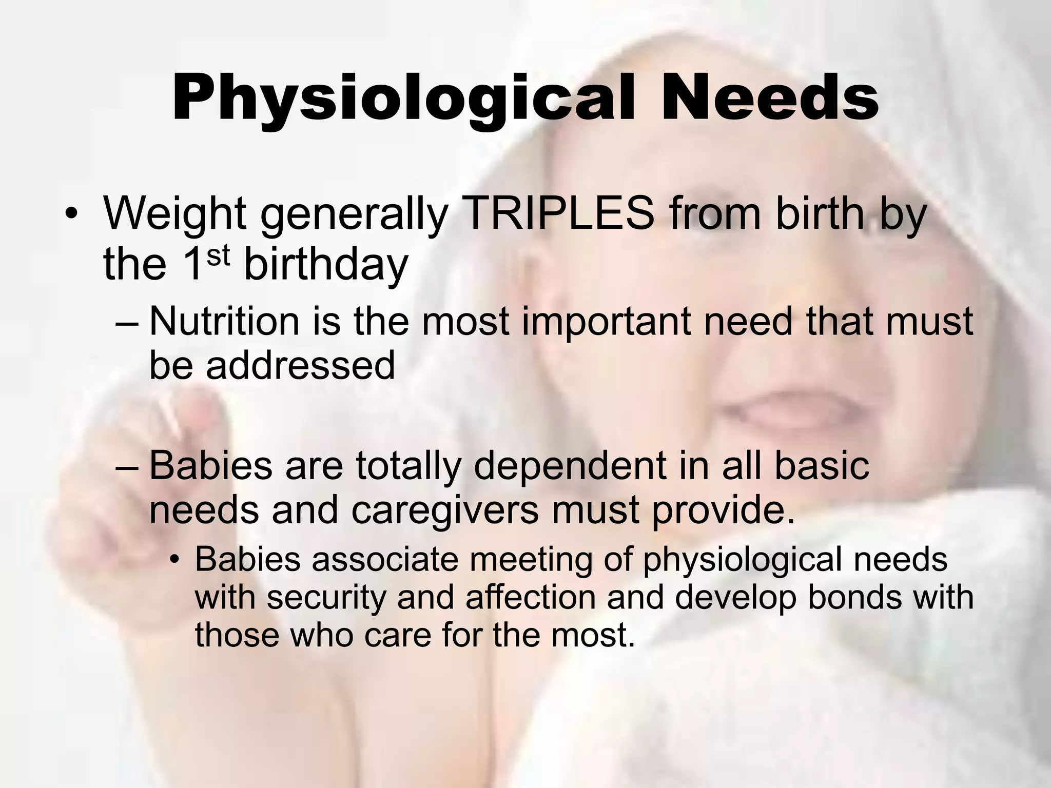 Infancy Human Growth and Development IHS Unit 6 | PPT