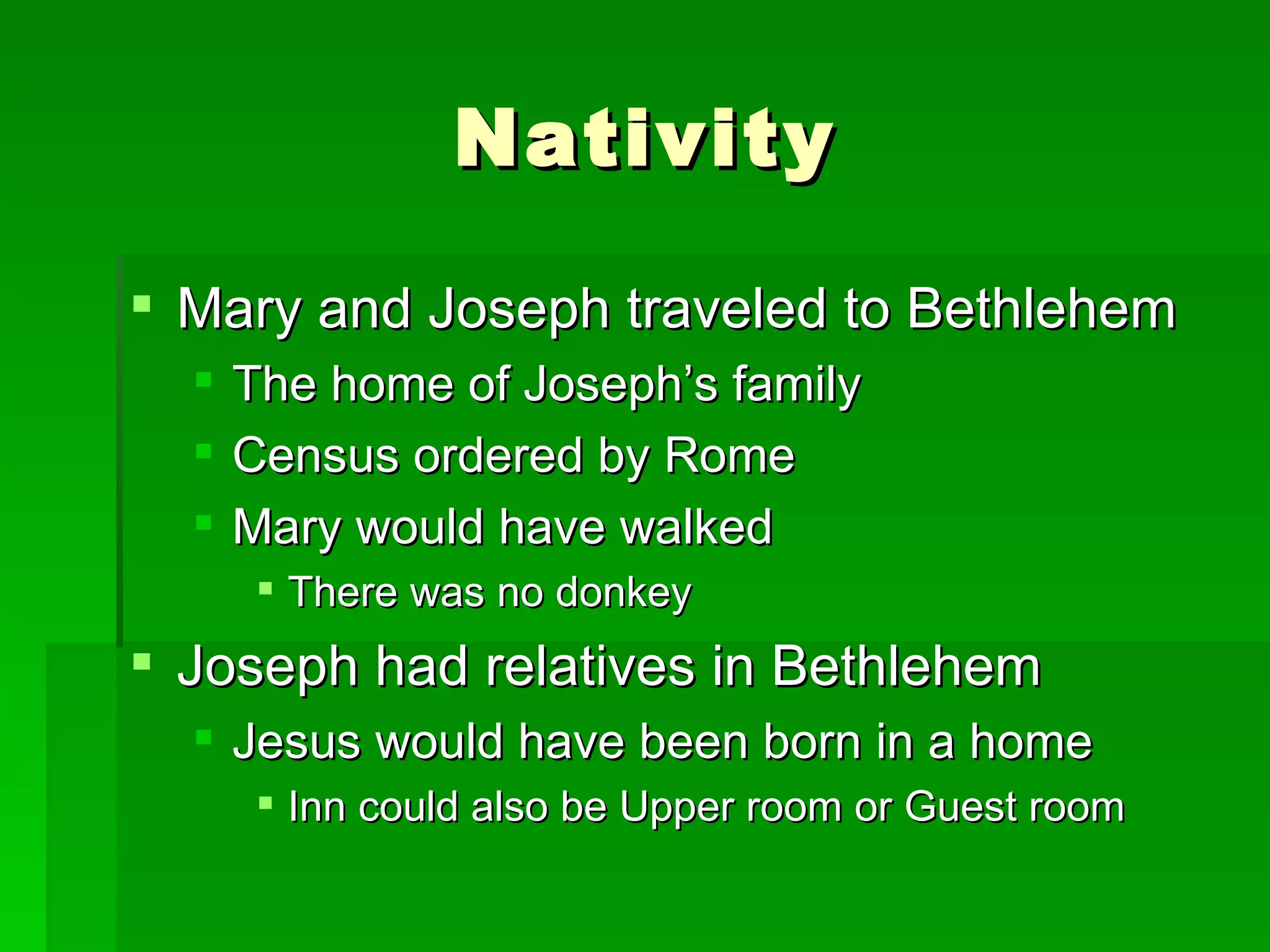Infancy Narratives | PPT