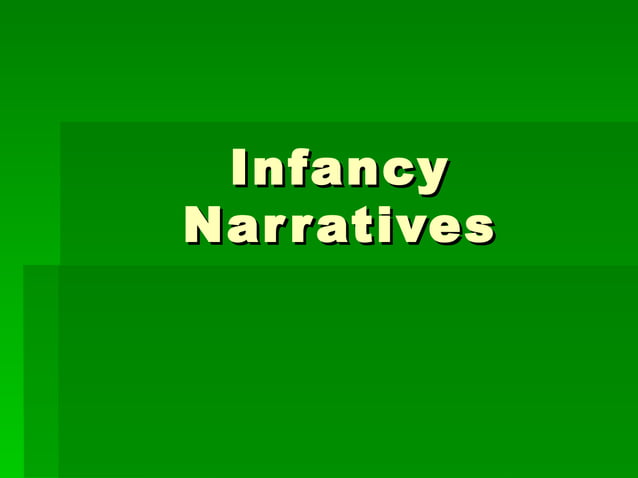 Infancy Narratives | PPT