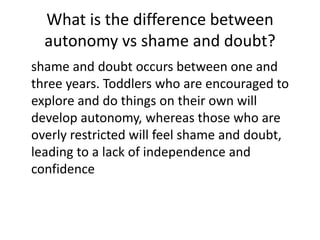 Infancy and Pre School Child behaviour in psychology | PPT