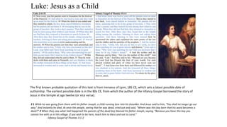 Infancy Narratives and the Q Twosome | PPTX