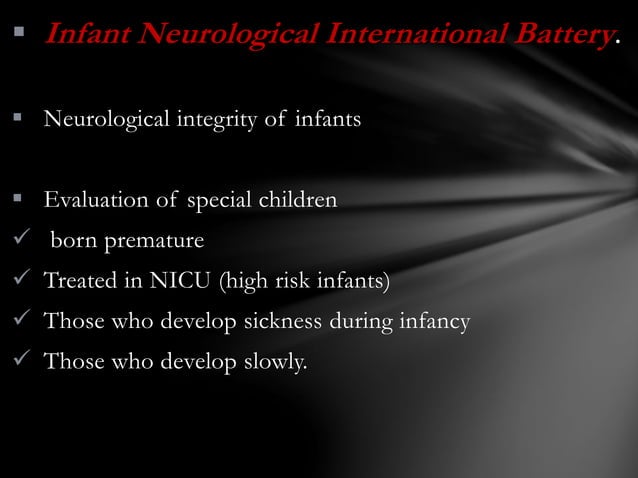 Infant Neurological International Batterypptx | PPT