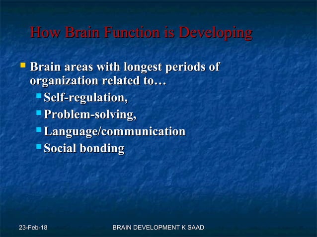 Infant brain development | PPT | Brain and Nervous System Disorders | Diseases and Conditions