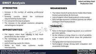 Infant and baby food production unit | PPTX