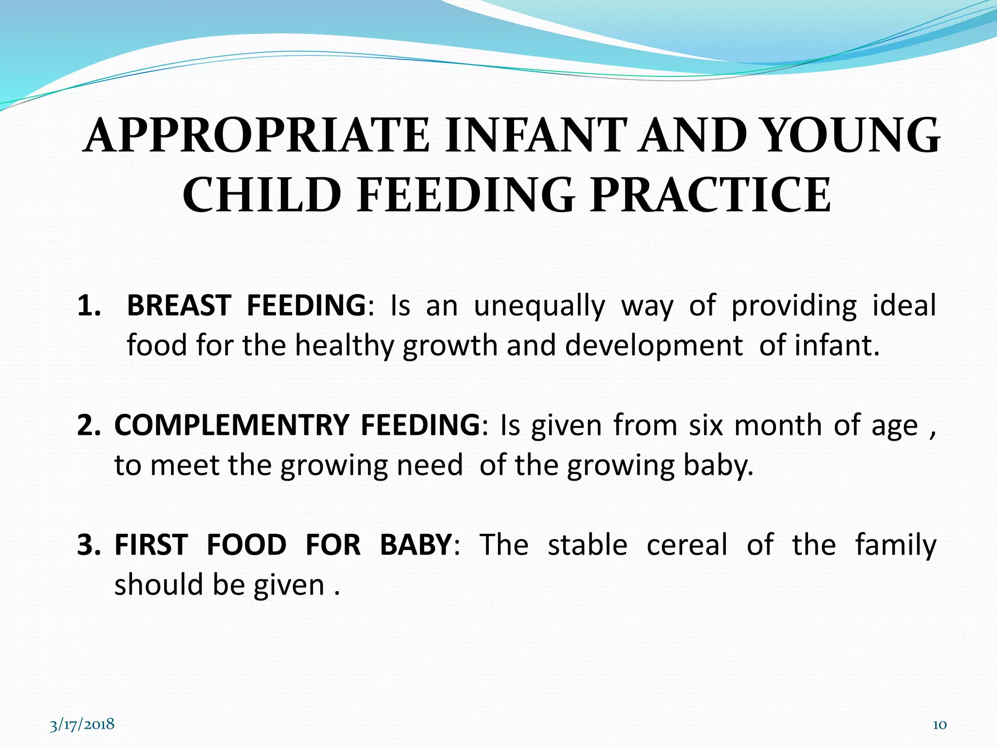 Infant and baby foods | PPTX