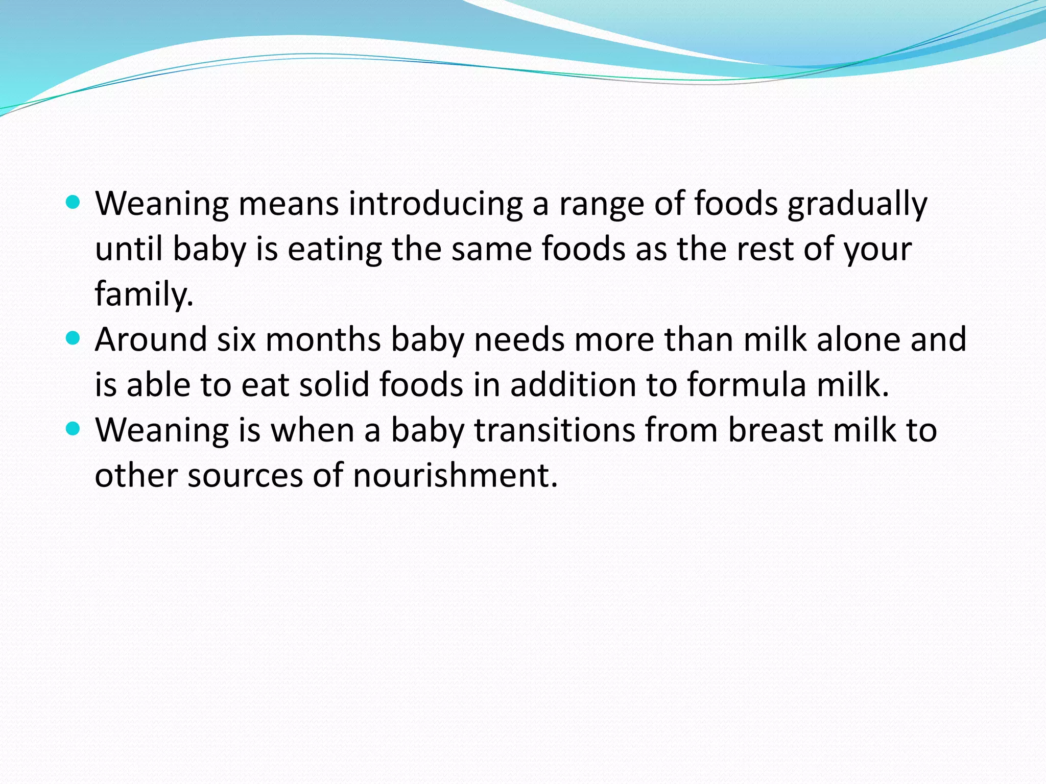 Infant and baby foods | PPTX
