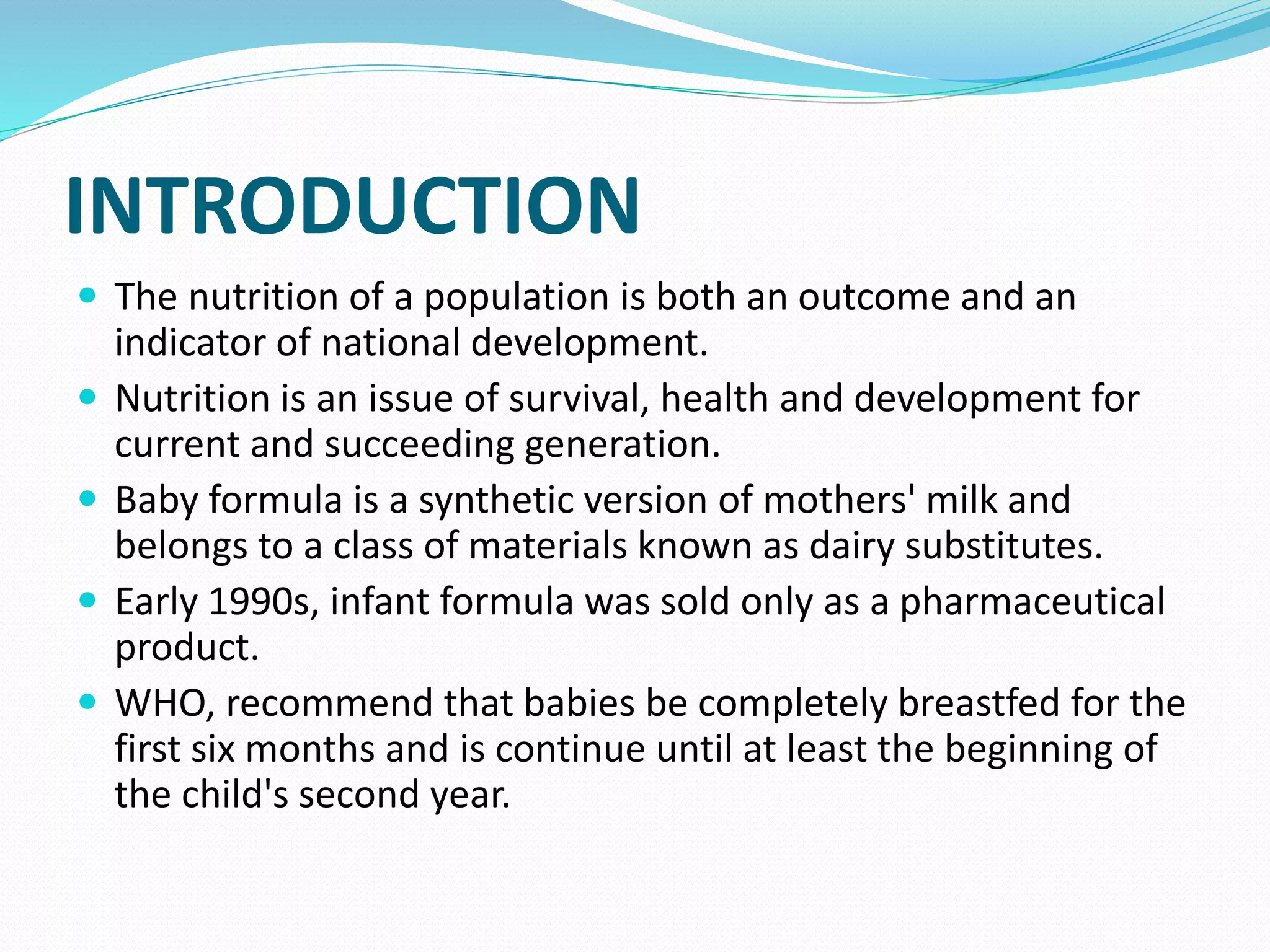 Infant and baby foods | PPTX