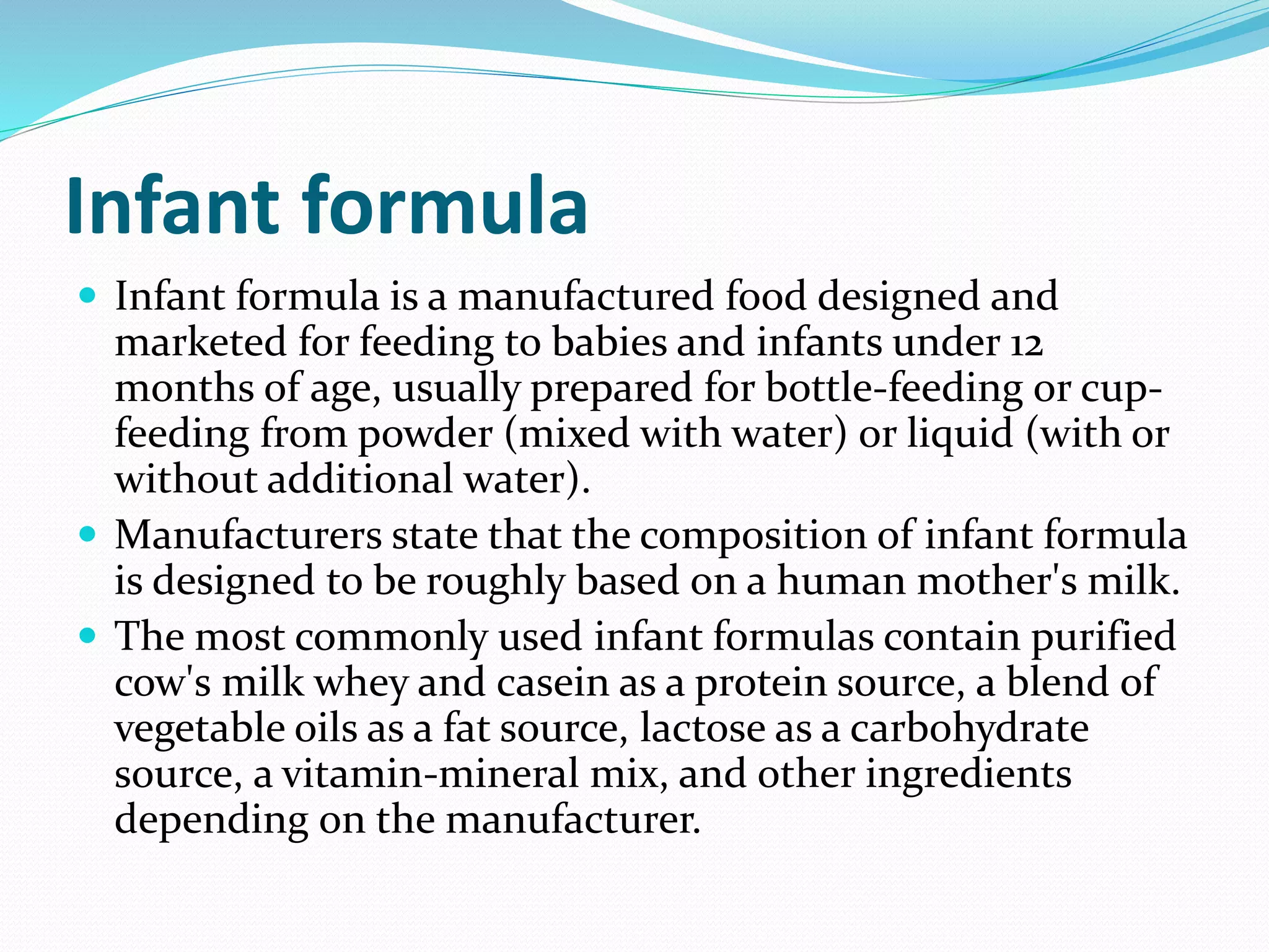 Infant and baby foods | PPTX