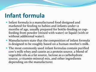 Infant and baby foods | PPTX