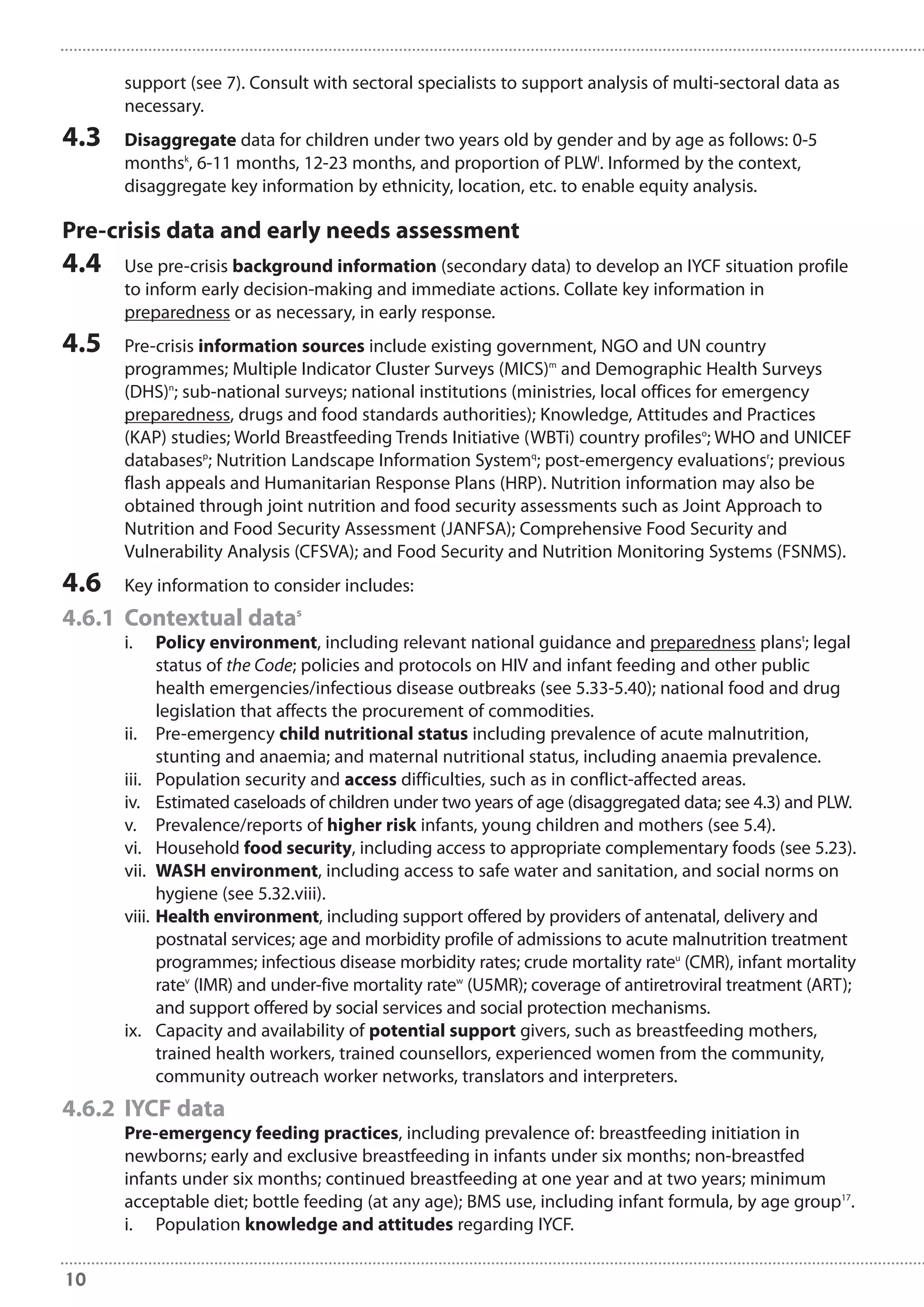 Infant and young child feeding in emergencies | PDF