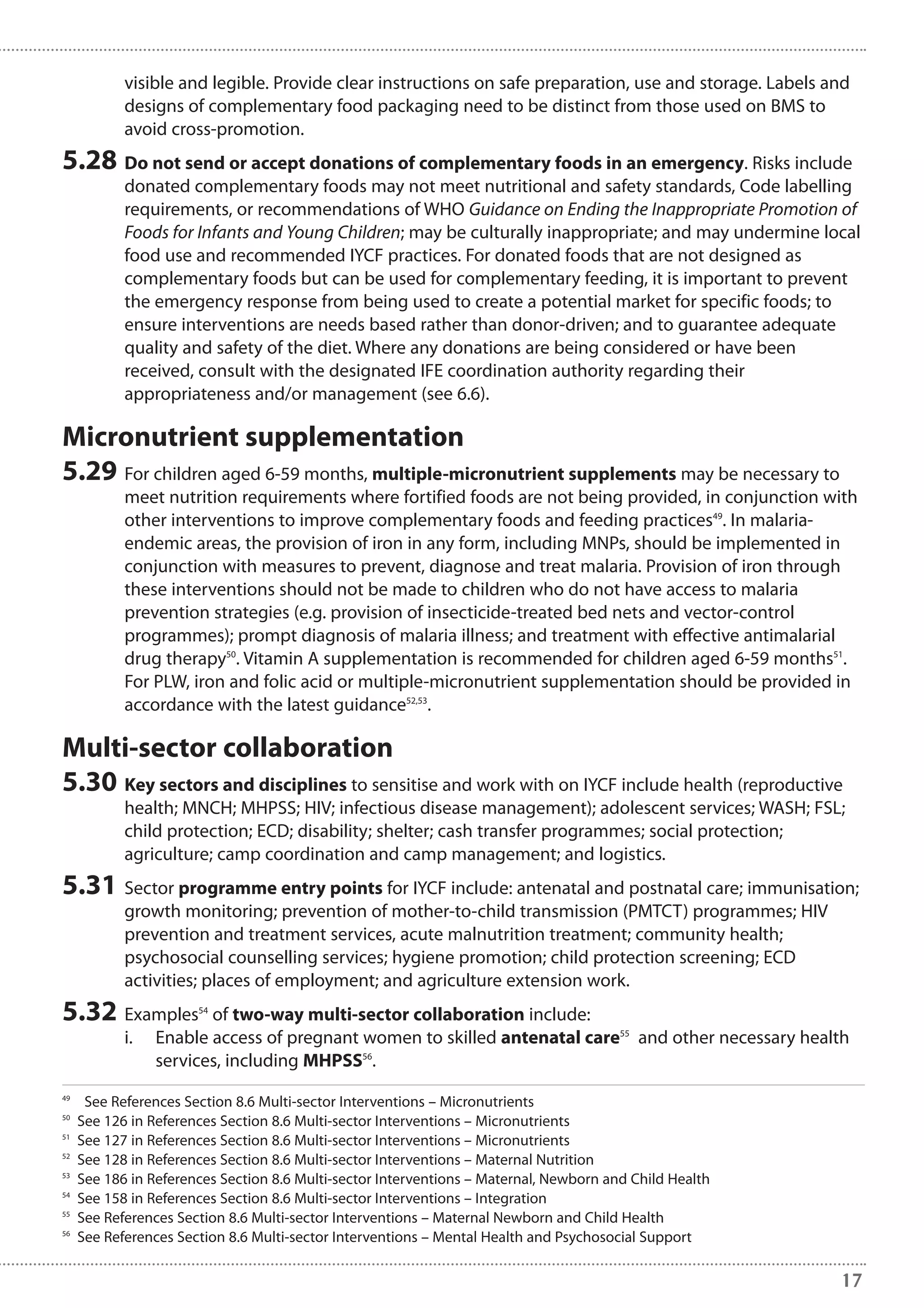 Infant and young child feeding in emergencies | PDF
