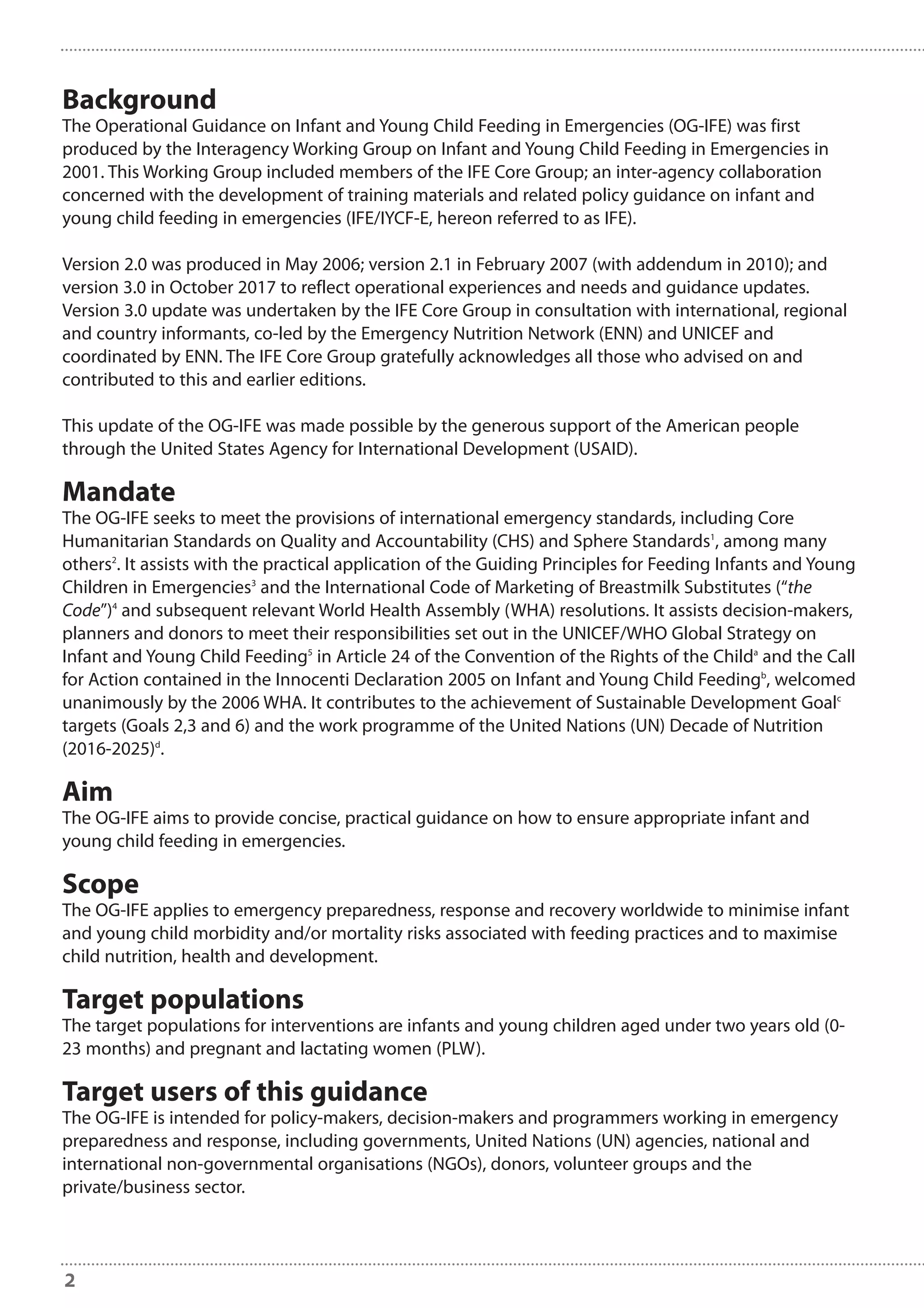 Infant and young child feeding in emergencies | PDF