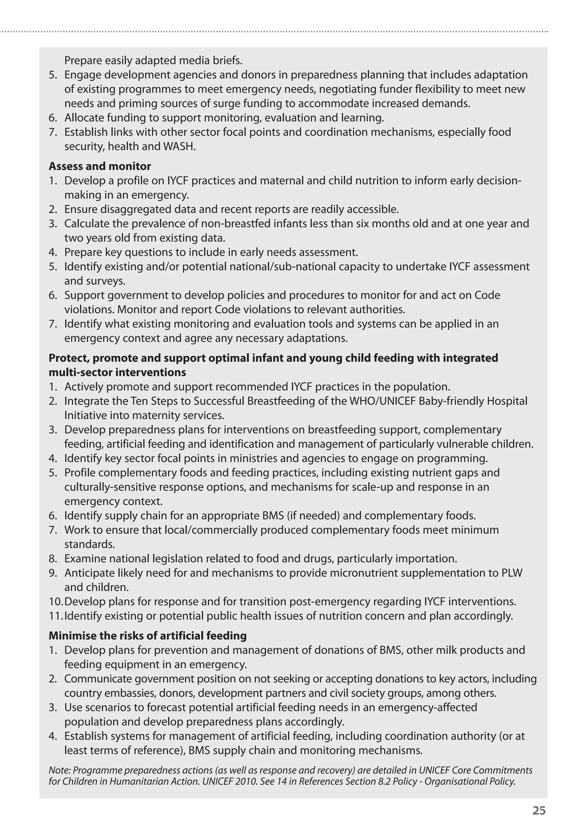 Infant and young child feeding in emergencies | PDF